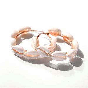 Zara | Jewelry | Zara Shell Hoops | Poshmark